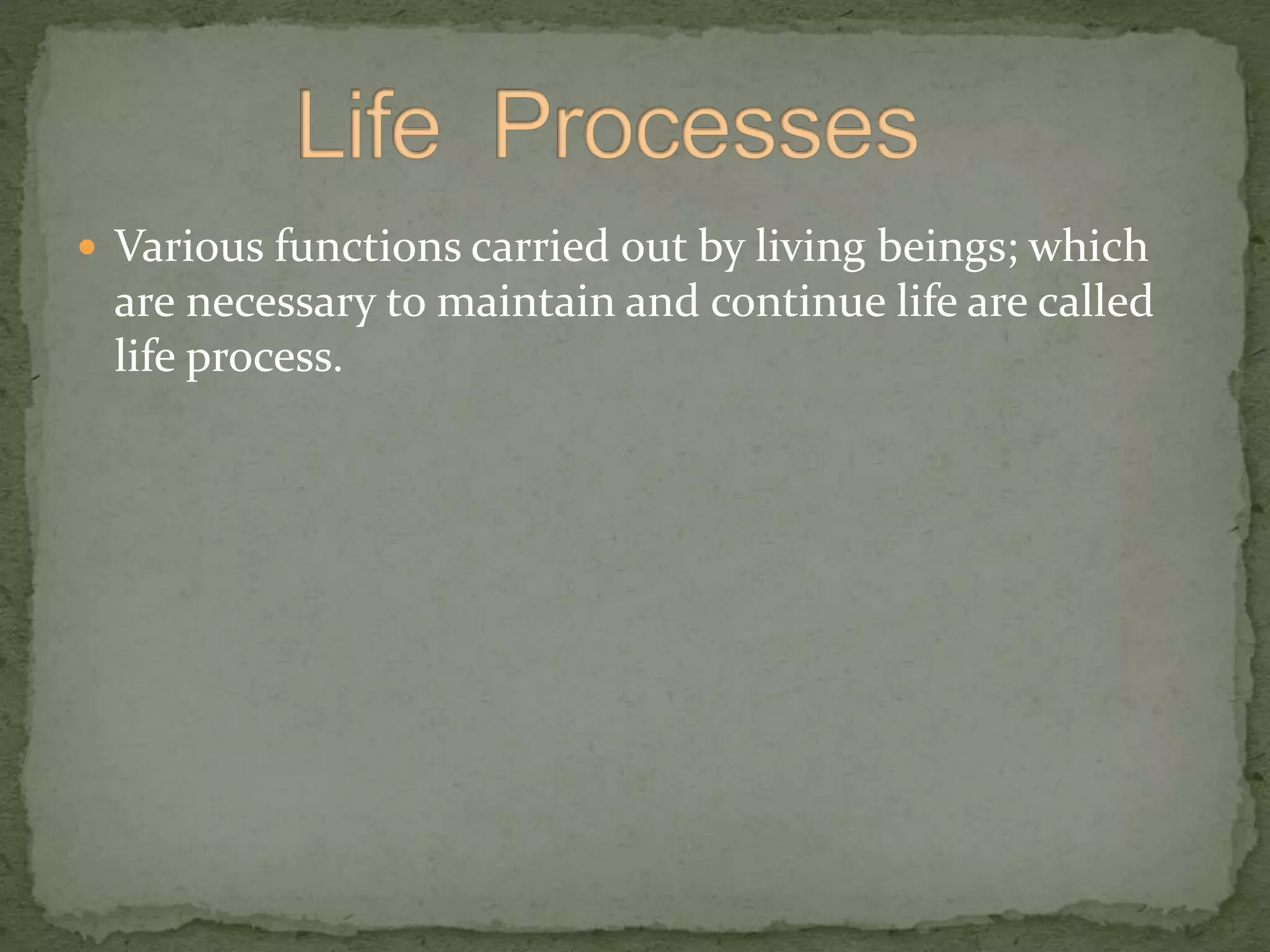 Life processes | PPTX