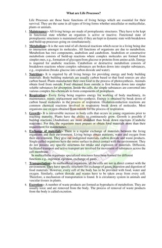 Life processes | PDF