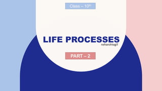 Life Processes Class 10th Part 2 CBSE NCERT | PPT