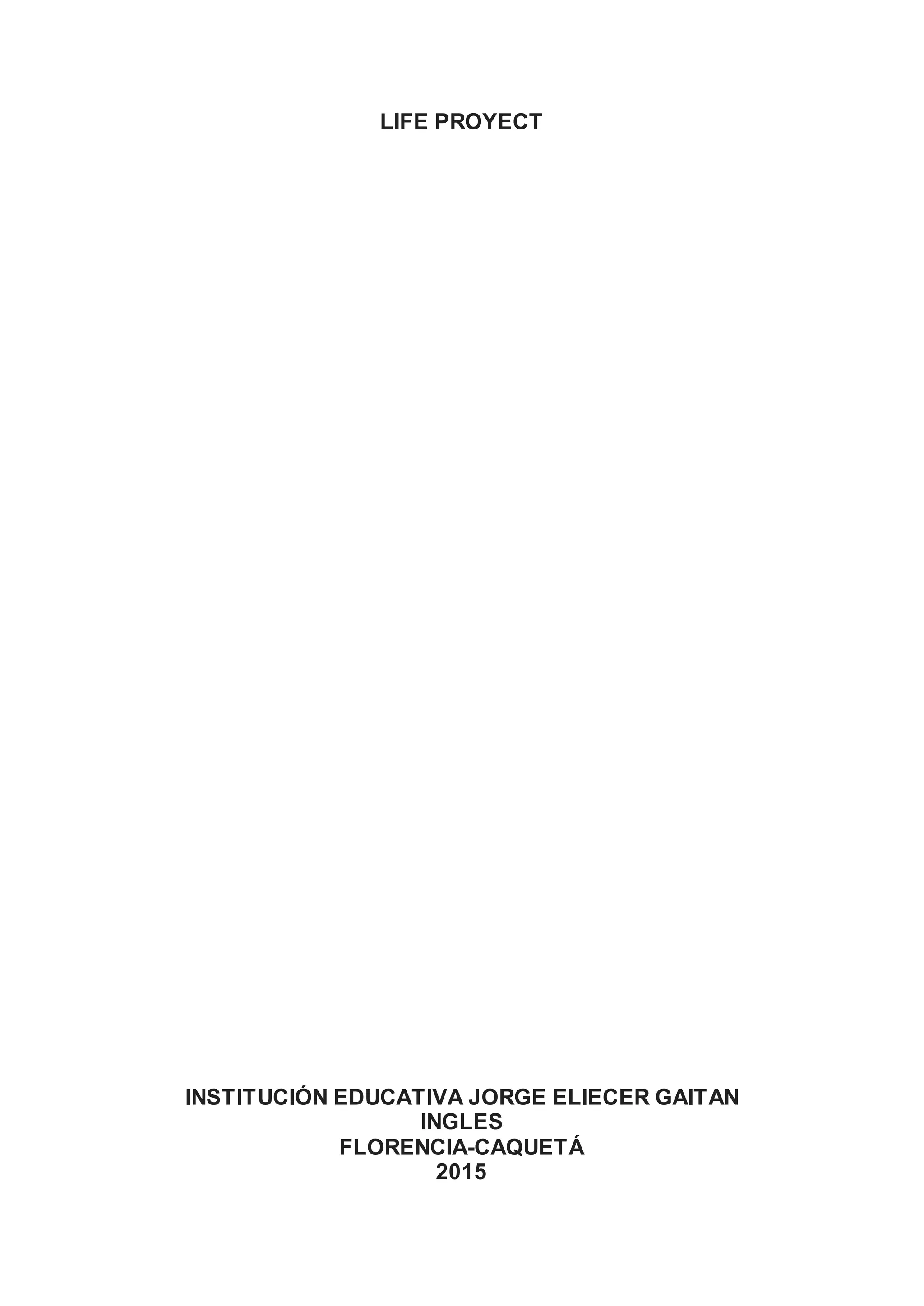 Life proyect | PDF
