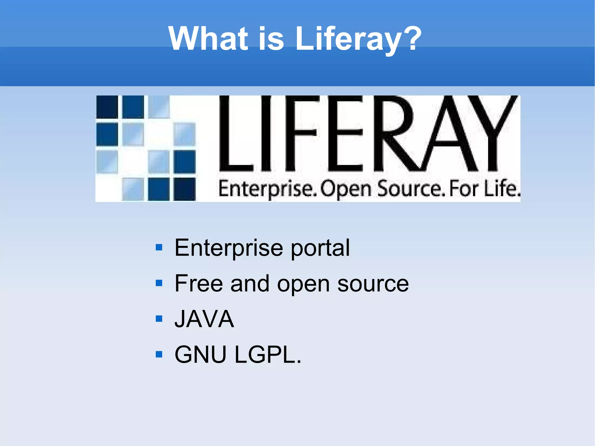 Liferay introducing | PPT