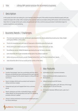 Liferay DXP Portal Solution for E-Commerce Business | PDF