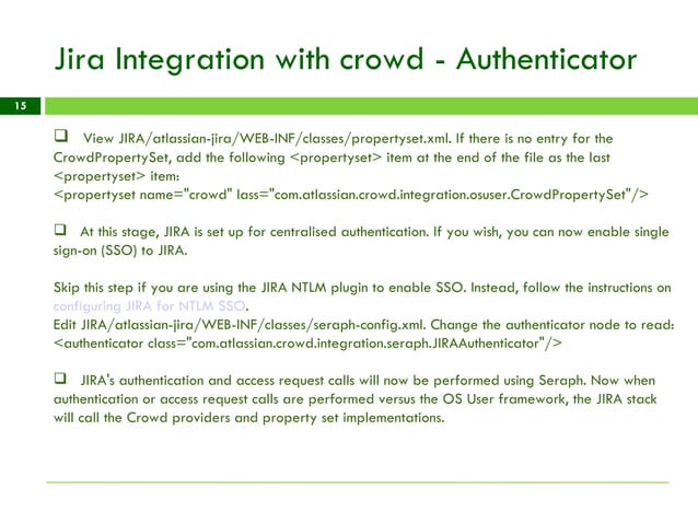 Liferay Jira & Crowd Integration | PPT