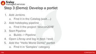 Liferay OpenShift services devcon workshop | PDF