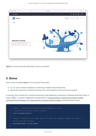 Liferay Portal CE 7.4: Come configurare Oracle Database 19c | PDF