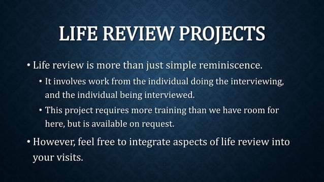 Life Review | PPT