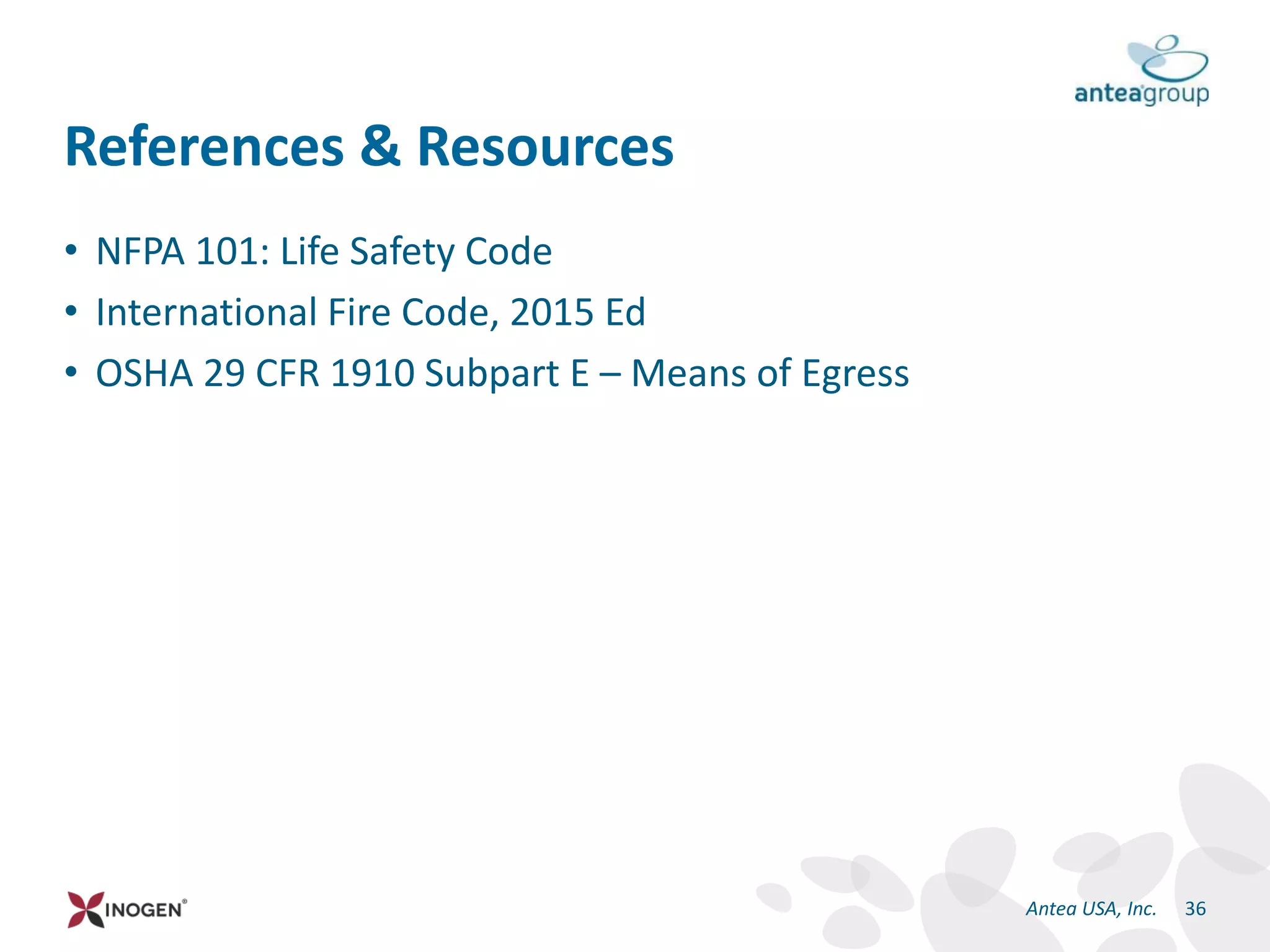 Life Safety Code: NFPA 101, IFC 2015 & OSHA Subpart E | PDF