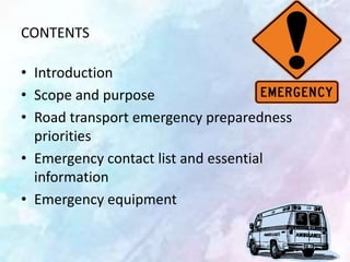 Transport Emergencies | PPTX