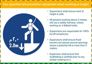 Life-Saving Rules provide workers in the industry with the actions they ...