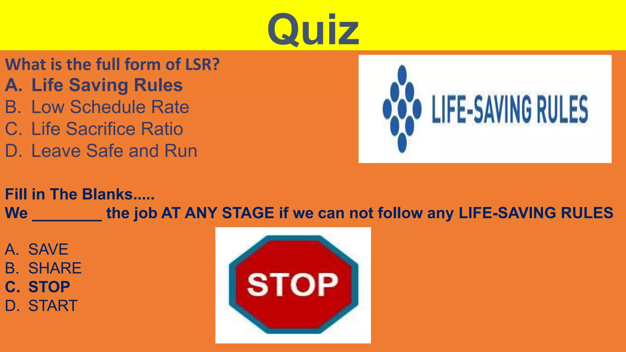 Life Saving Rules | PPTX