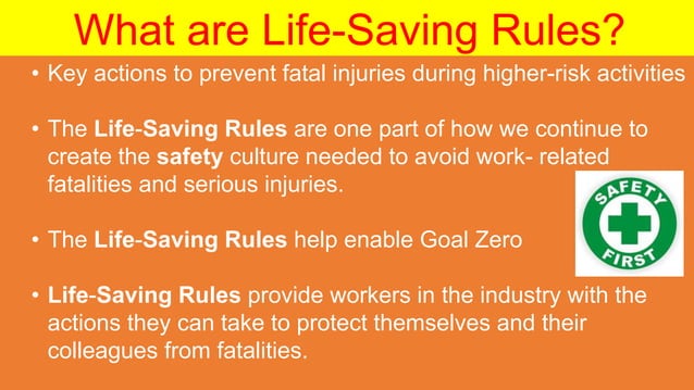 Life Saving Rules | PPTX
