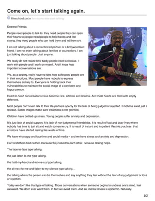 Come on, let's start talking again. | PDF