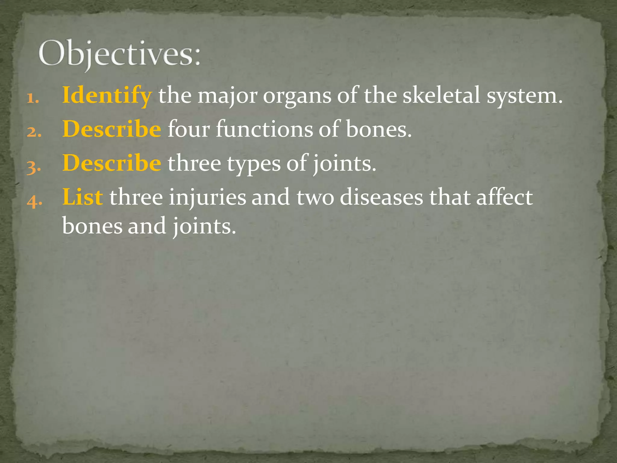 Life Science 1.2 : The Skeletal System | PPTX