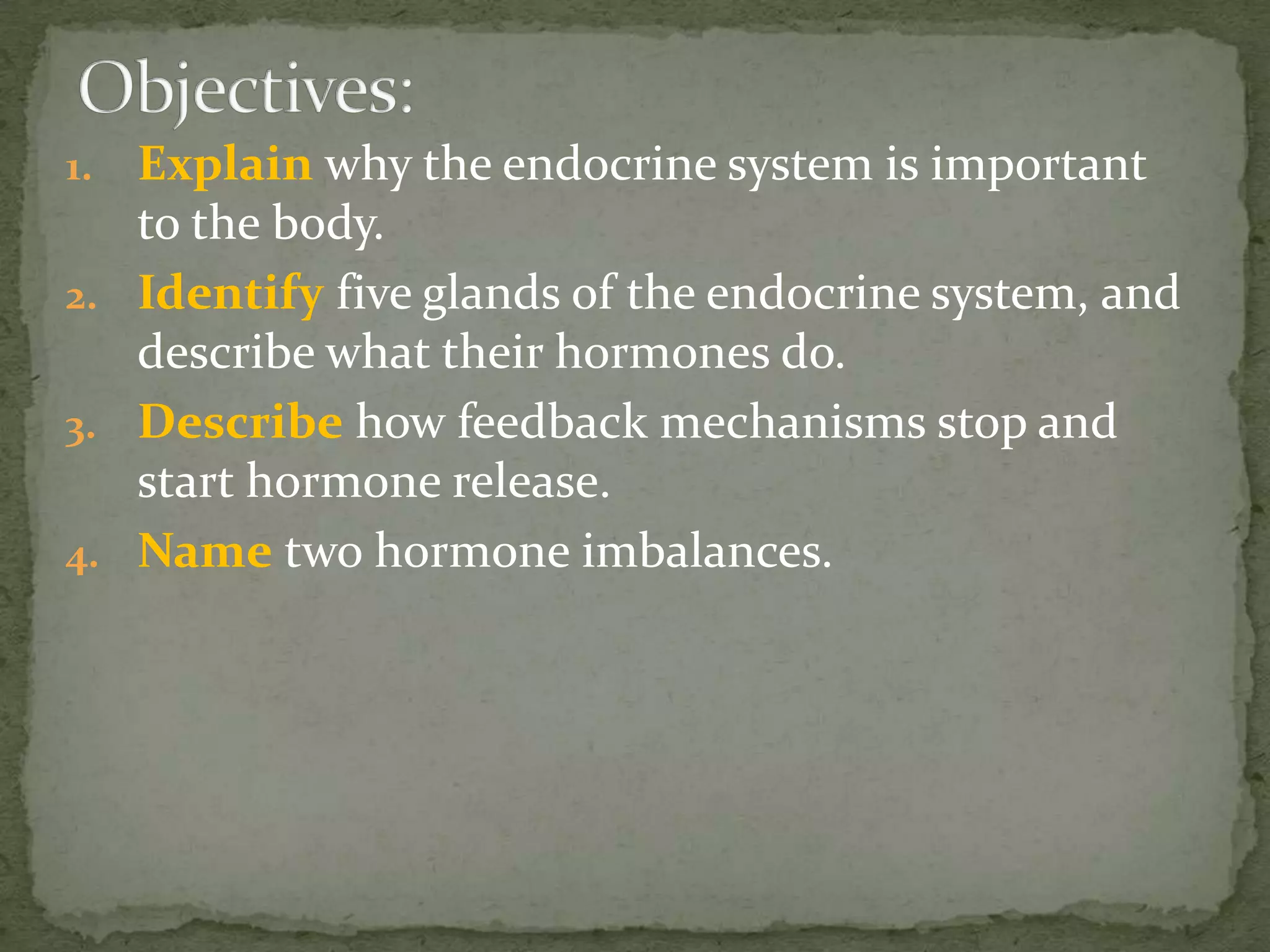 Life Science 4.3 : The Endocrine System | PPTX