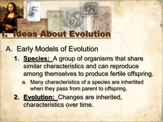 Chapter 6 Section 1: Ideas About Evolution | PPTX | Genetics | Science