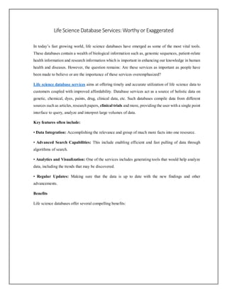 Life Science Database Services Worthy or Exaggerated.pdf