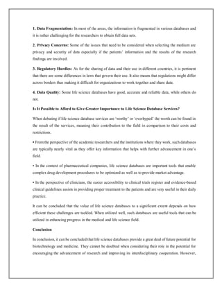 Life Science Database Services Worthy or Exaggerated.pdf