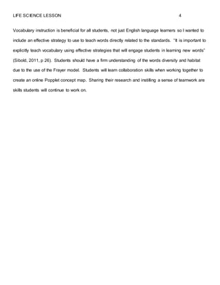 Life science lesson | DOCX | Geography | Science