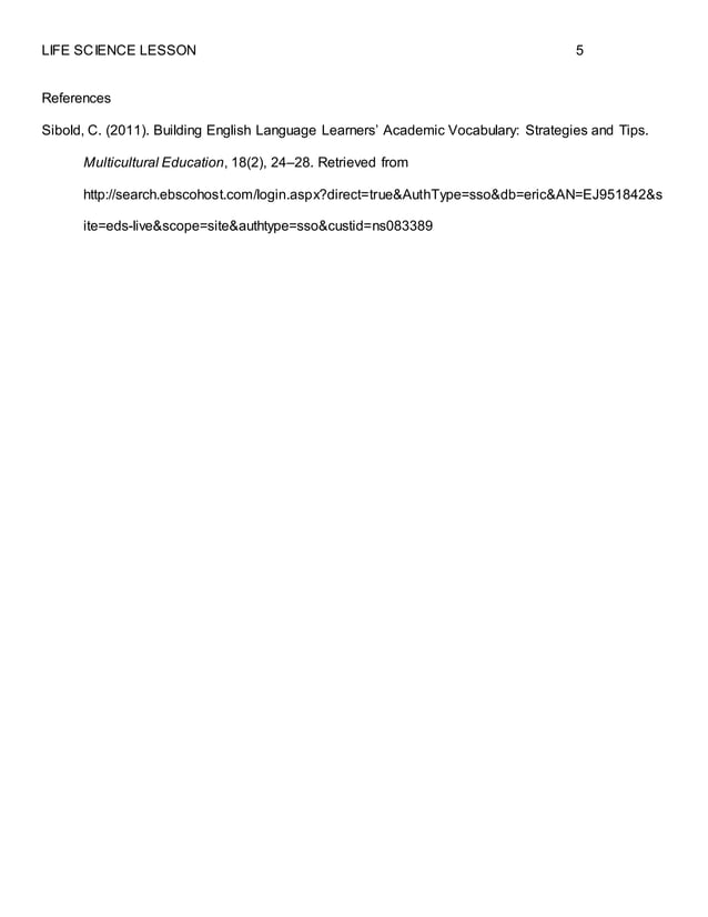 Life science lesson | PDF