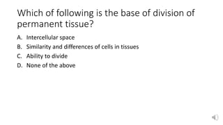 class 9th simple permanent tissue | PPTX