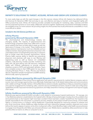 Infinity Life Sciences powered by Dynamics CRM | PDF