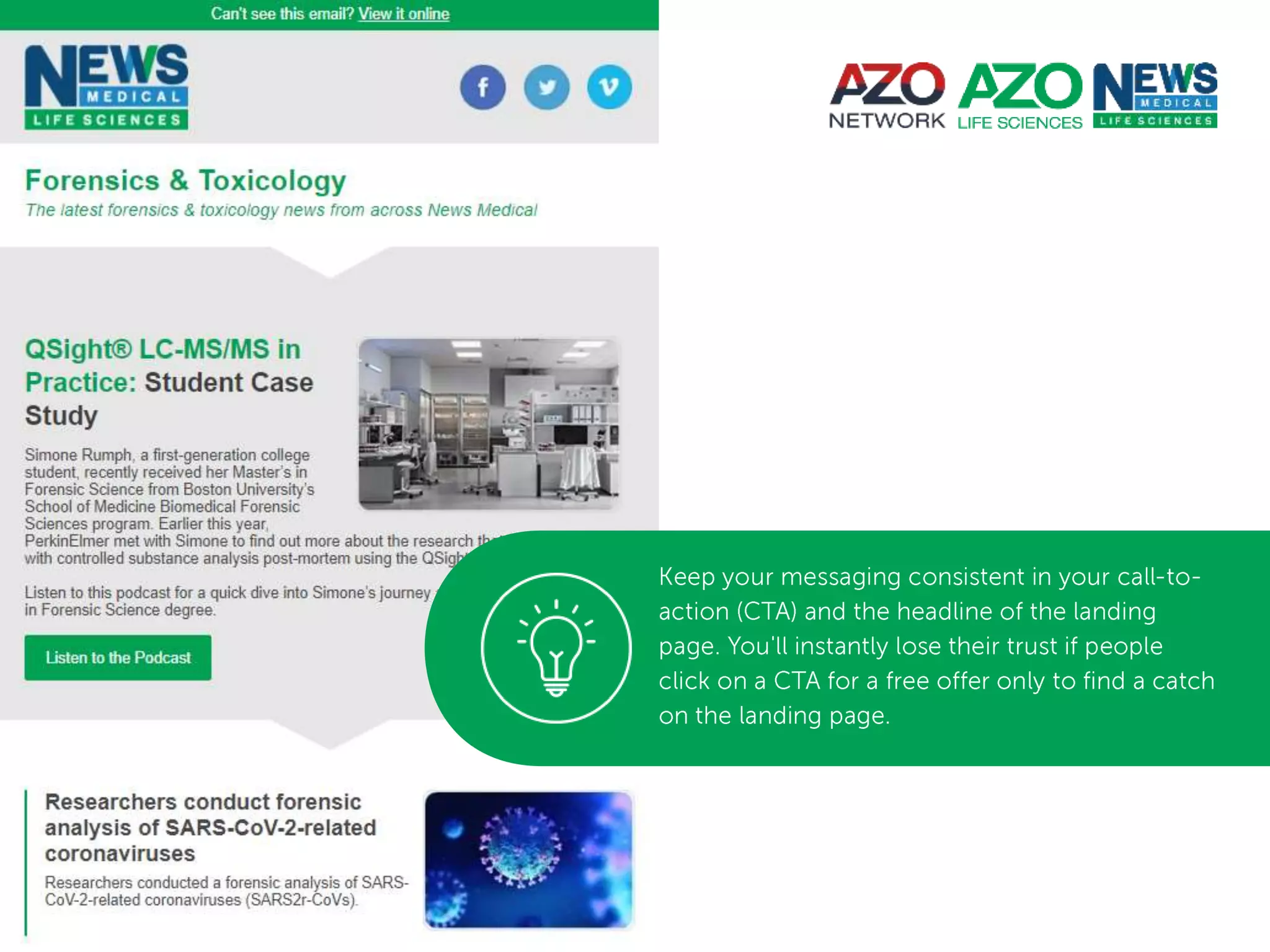 AZoNetwork Life Science emails tips & tricks | PPTX
