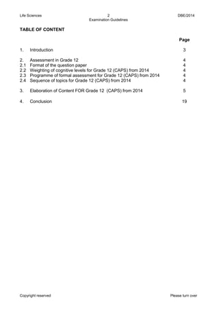 Life sciences gr 12 exam guide 2014 eng | PDF