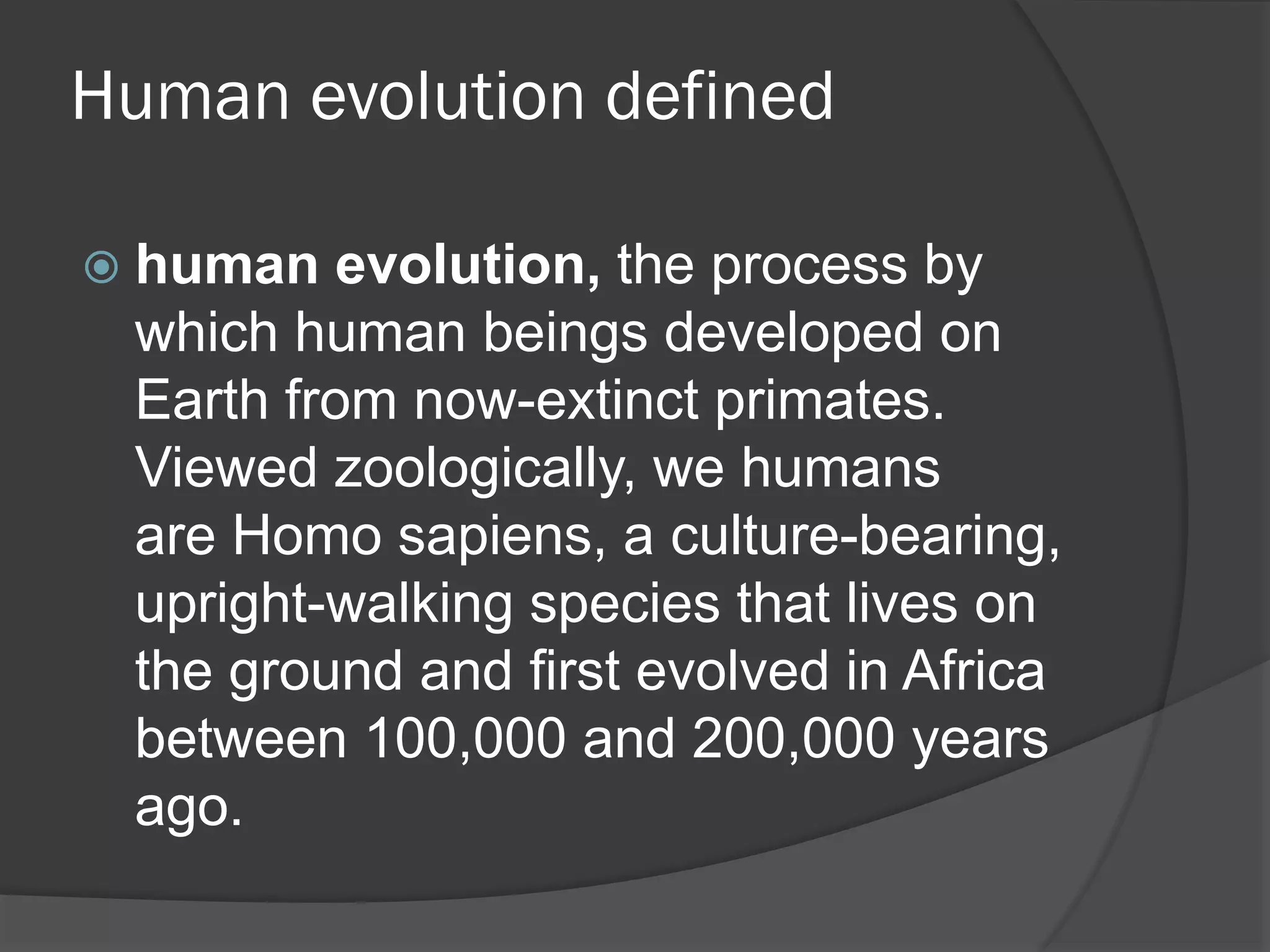 Life sciences grade 12 human evolution | PPTX