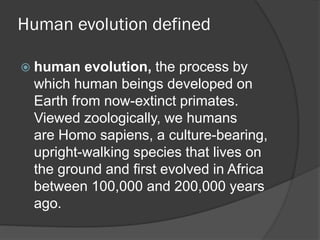 Life sciences grade 12 human evolution | PPTX