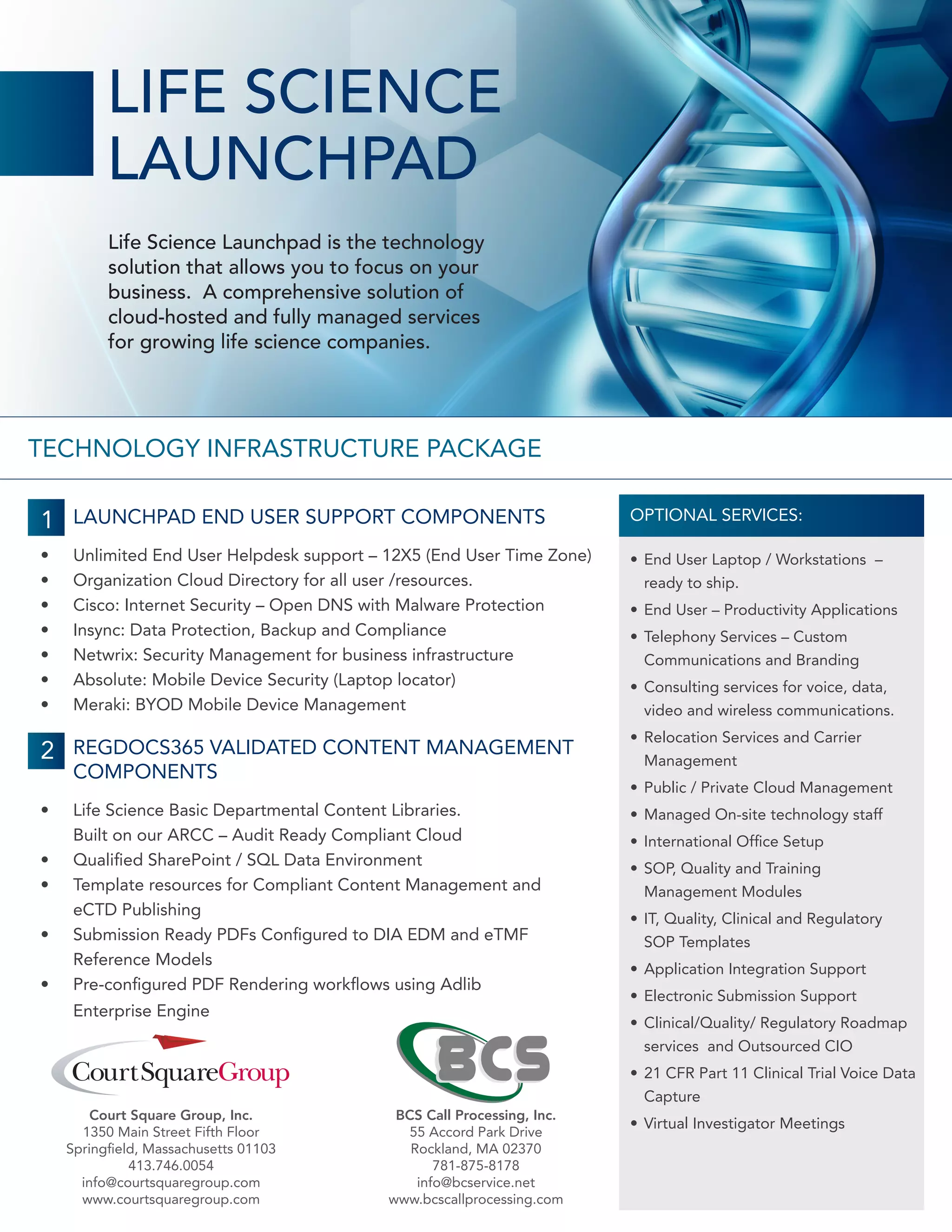 Life Science Launchpad: A Plug-n-Play Technology Solution for Life ...