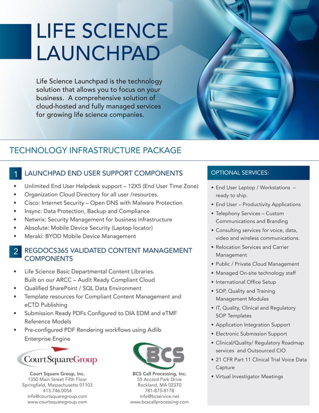 Life Science Launchpad: A Plug-n-Play Technology Solution for Life ...