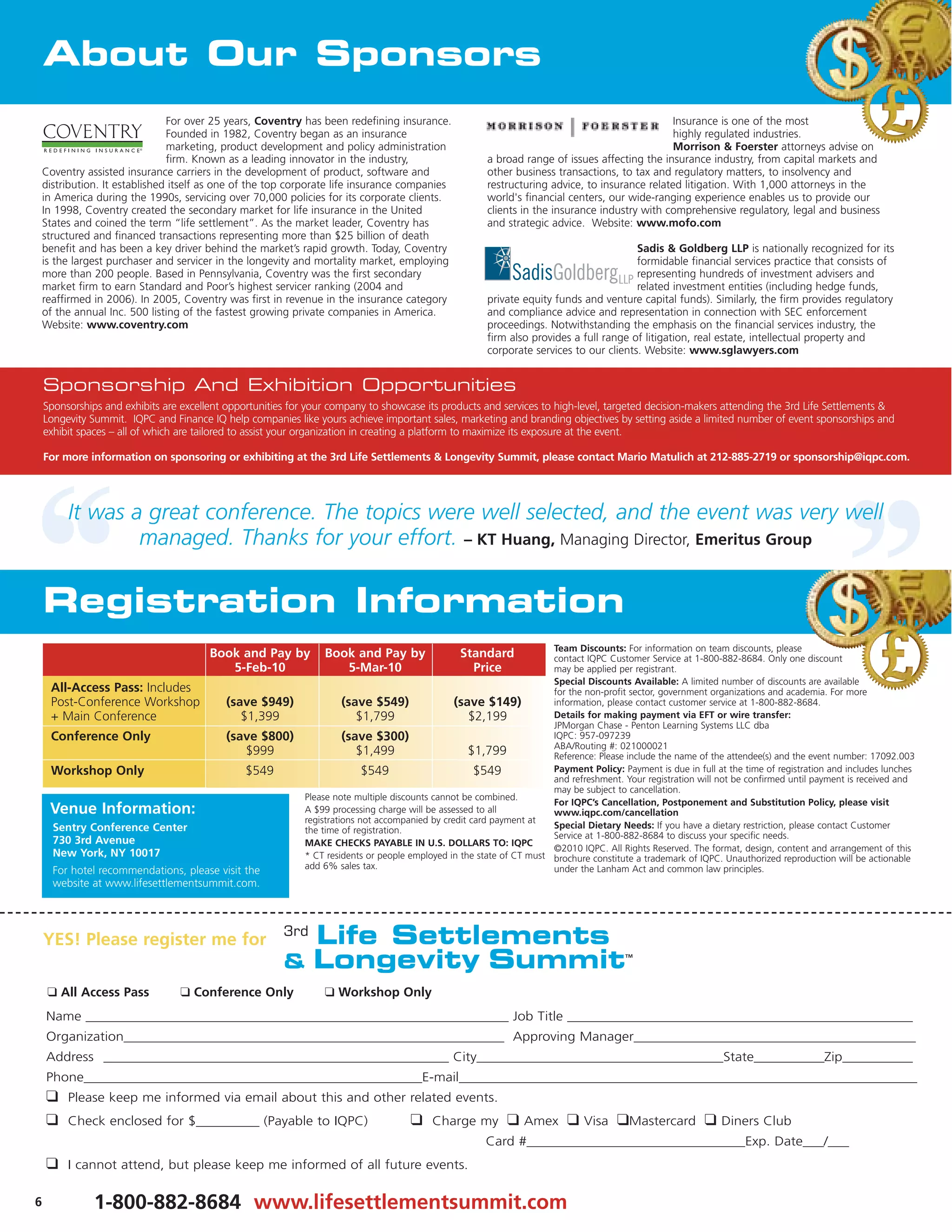 "3rd Life Settlements & Longevity Summit | PDF