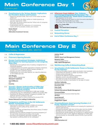 "3rd Life Settlements & Longevity Summit | PDF