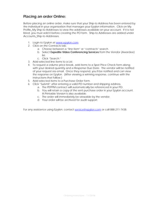 LifeSize Ordering Instructions | PDF | Business | Business and Finance