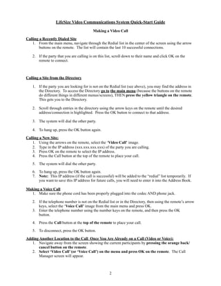 LifeSize_VC_Cheat_Sheet28May08 | PDF | Free Download