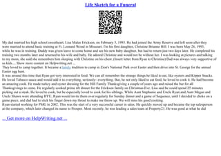 Life Sketch For A Funeral | PPT
