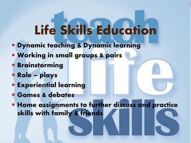 Life skill education and teaching | PPTX