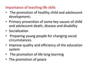 Life skill education | PPTX