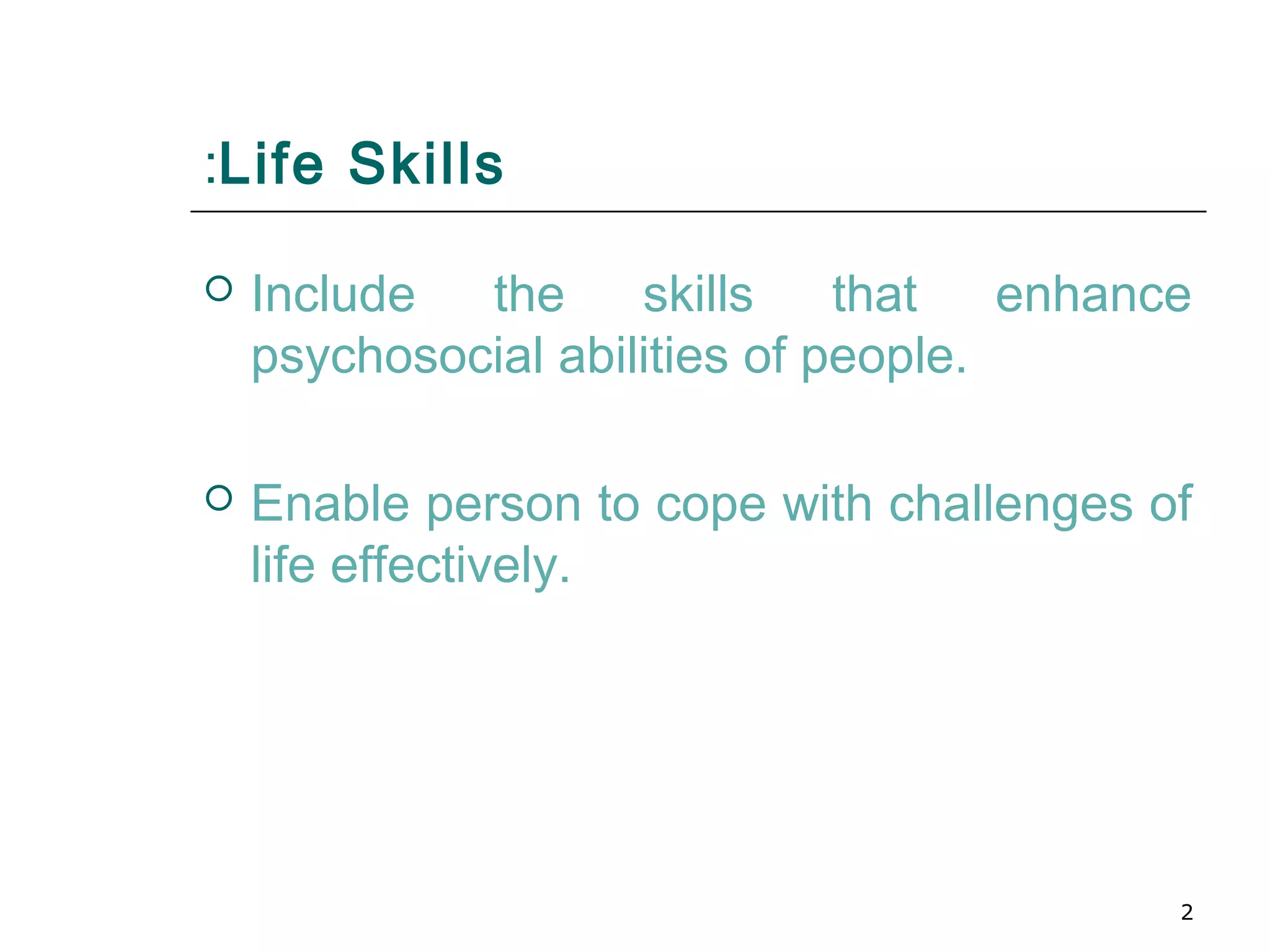 Life skills 2 | PPT