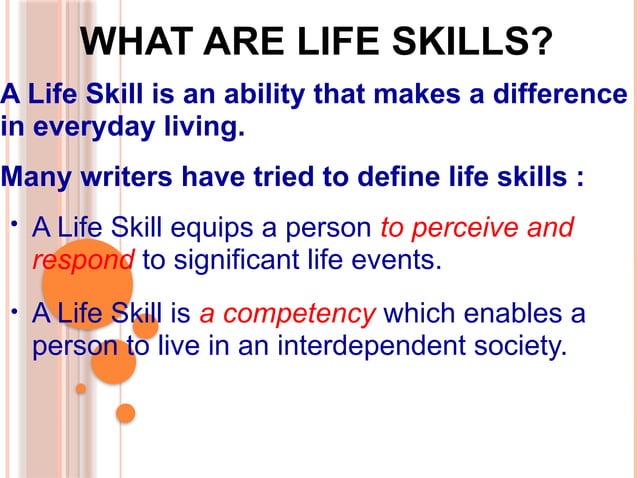 Life_skills. FOR CHILREN N ADULTS LEpptx | PPT