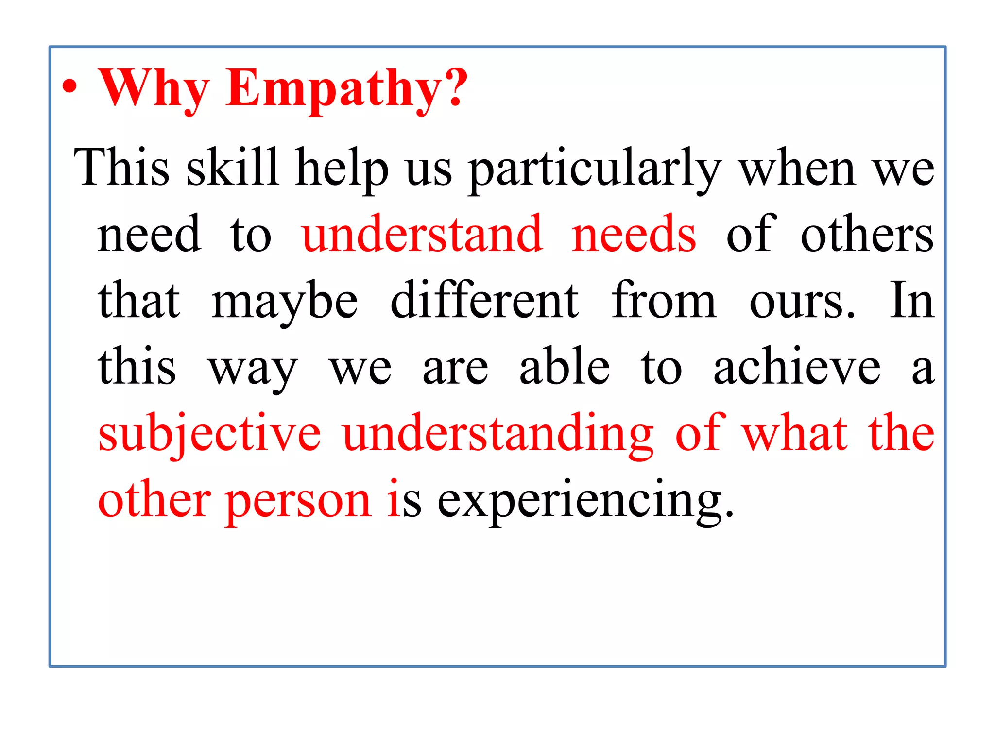 LIFE SKILLS - EMPATHY | PPTX