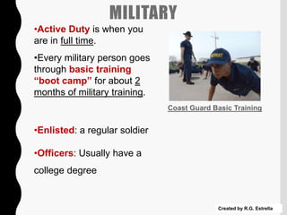 Life Skills Military Careers | PPTX