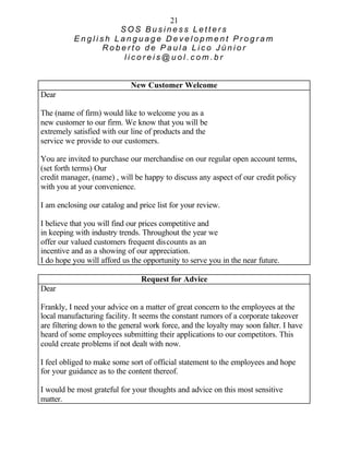 Life skills writing - sos - how to improve your business letter | PDF