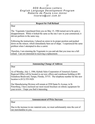 Life skills writing - sos - how to improve your business letter | PDF