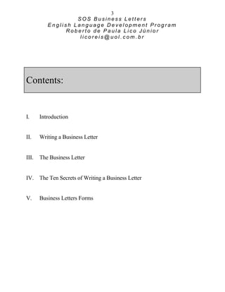 Life skills writing - sos - how to improve your business letter | PDF
