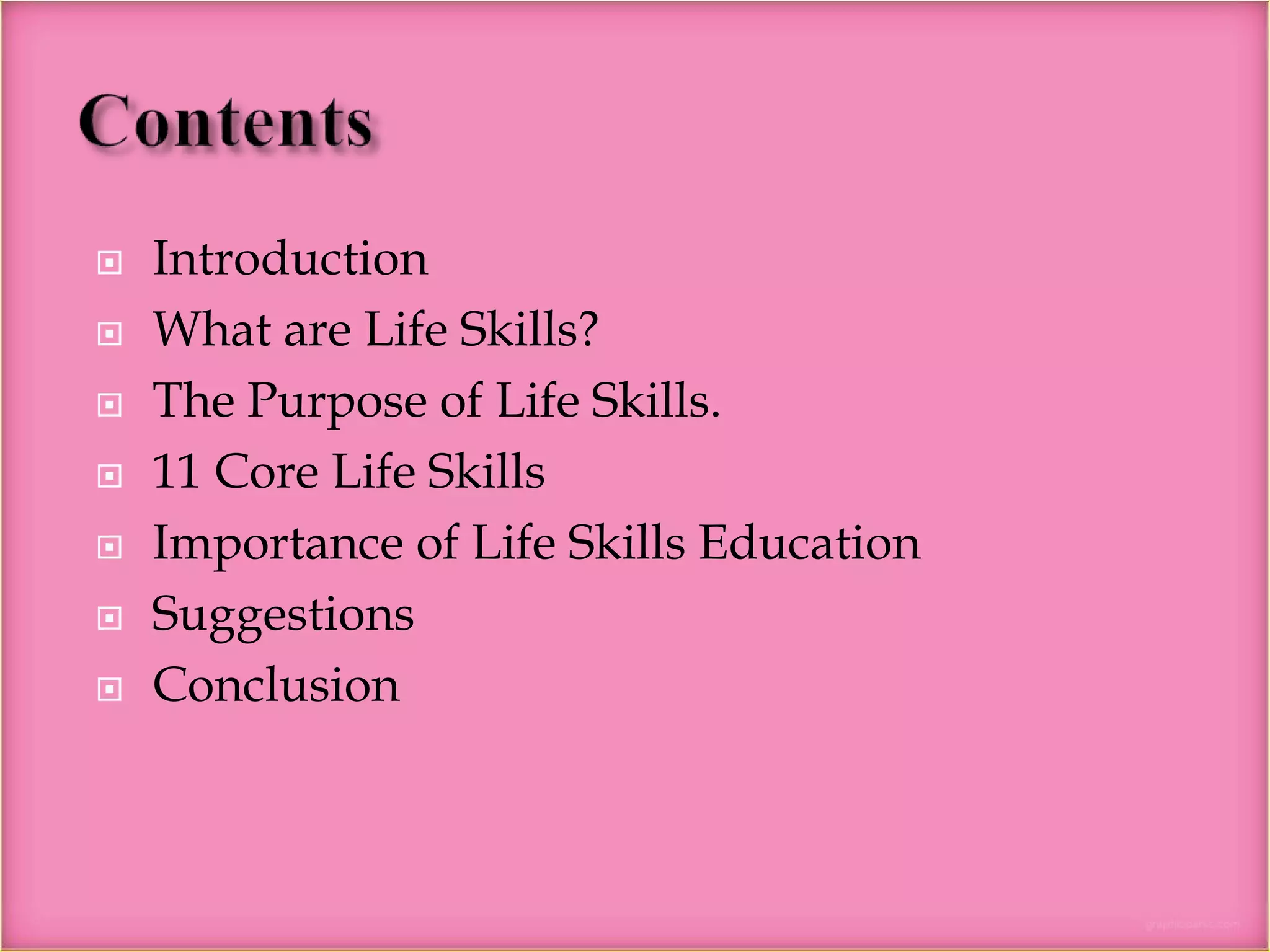 Life skills education | PPTX