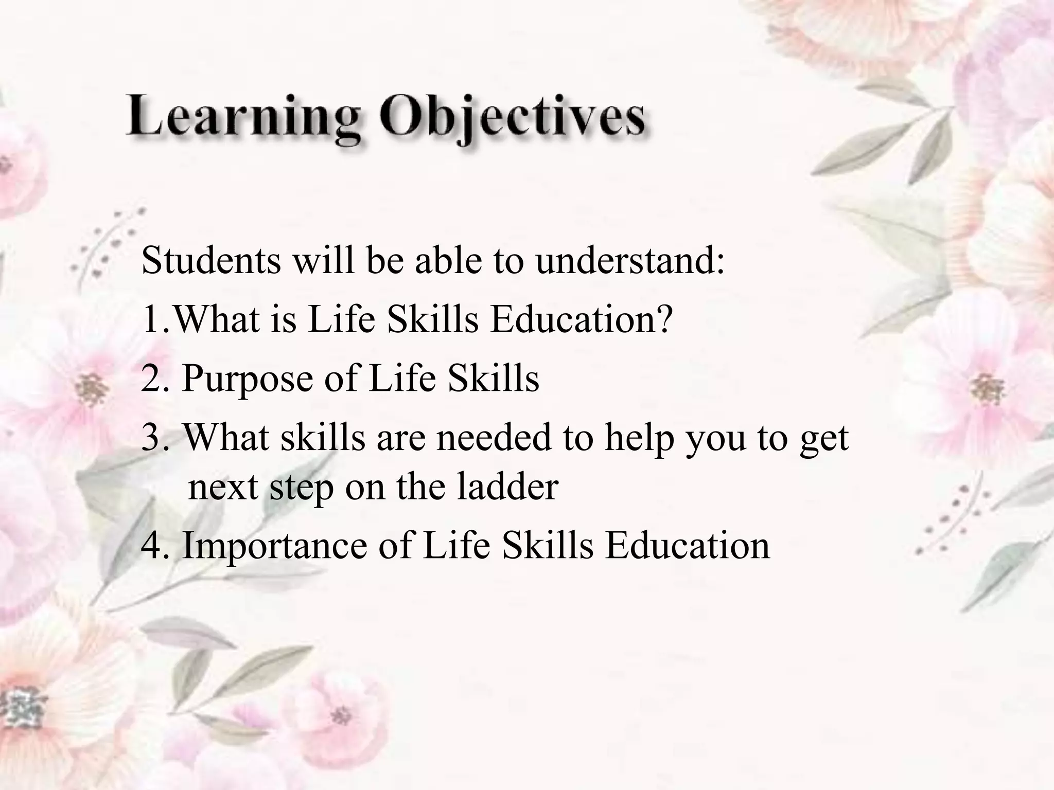 Life skills education | PPTX