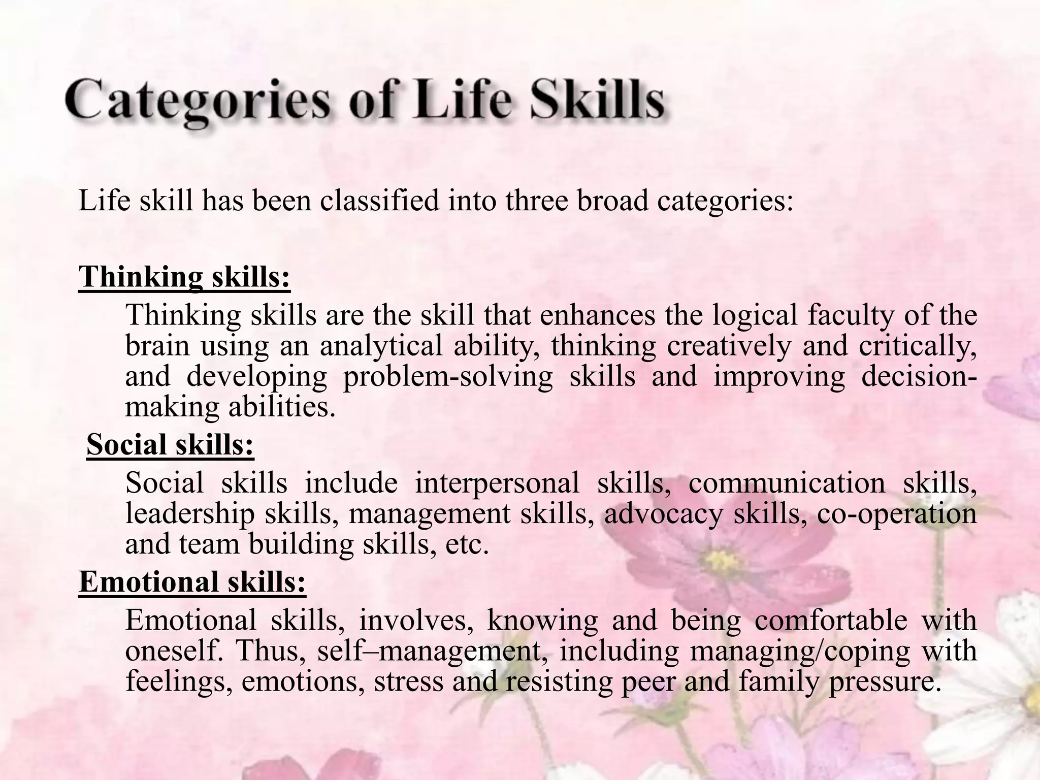 Life skills education | PPTX
