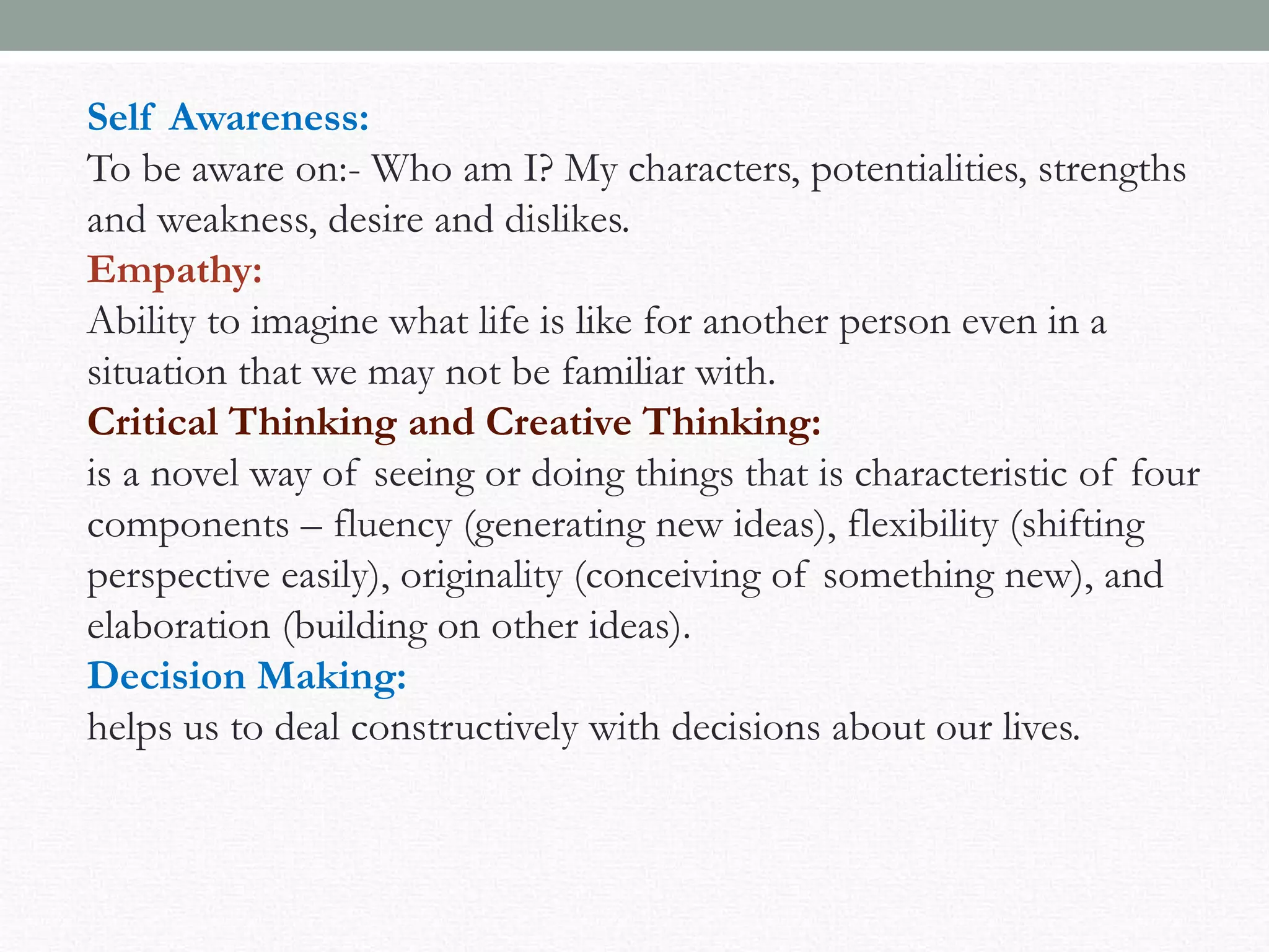 Life skills education training of teachers | PPTX