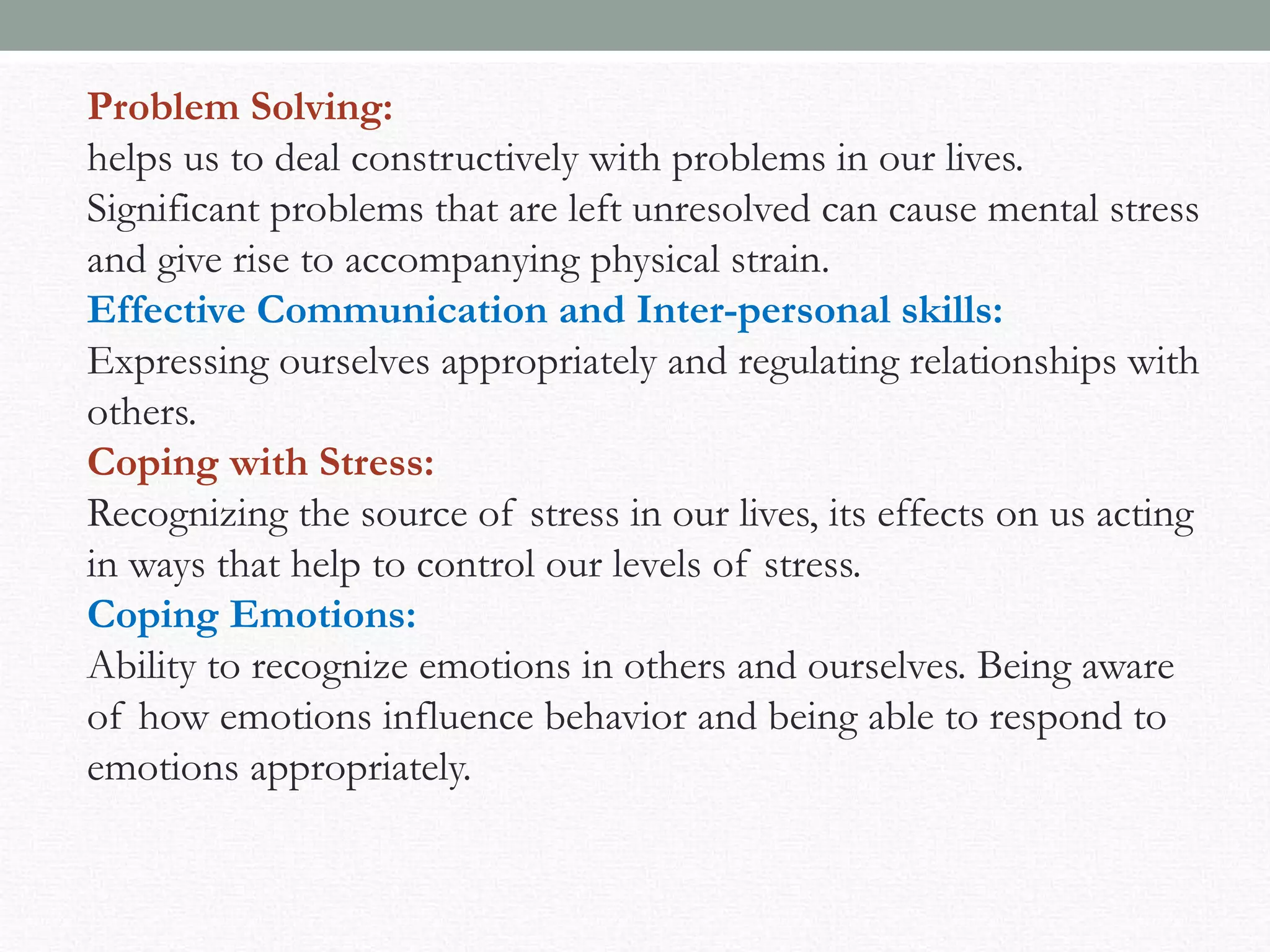 Life skills education training of teachers | PPTX
